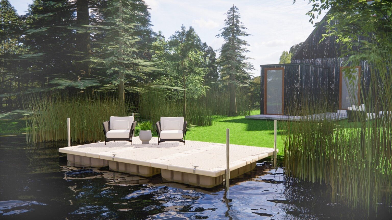 Modular Floating Dock System by Modulo - DockinaBox®